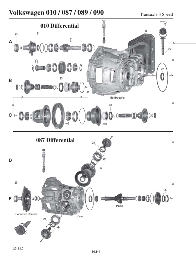 Volkswagen 010 / 087 / 089 / 090: 010 Differential | PDF | Volkswagen ...