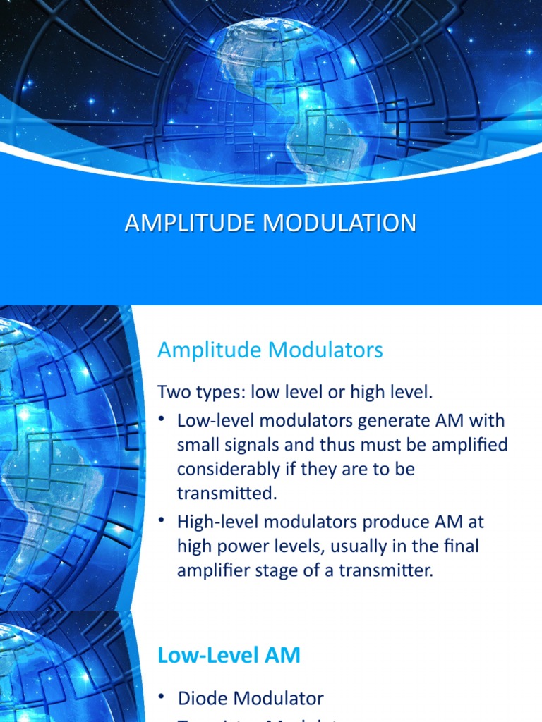 Amplitude Modulation | PDF | Amplifier | Modulation