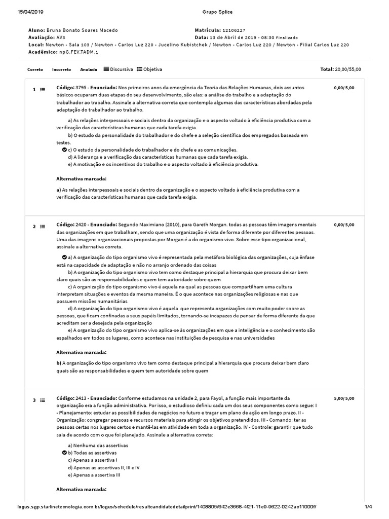 Prova de TGA PDF | PDF | Poder (social e político) | Método científico