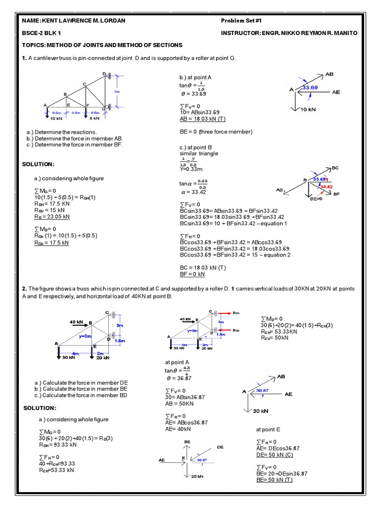 ProblemSet 1 PDF | PDF | Civil Engineering | Triangle Geometry