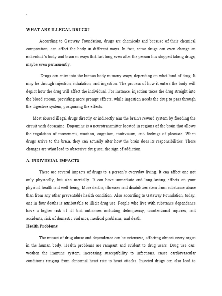 What Are Illegal Drugs? | Download Free PDF | Substance Abuse | Drugs