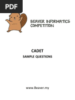 Bebras Challenge Sample Questions 2025 | PDF | Laundry | Algorithms