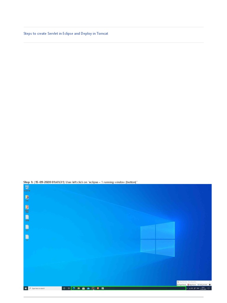 Steps To Create Servlet in Eclipse and Deploy in Tomcat | PDF | Java Servlet | Software Engineering