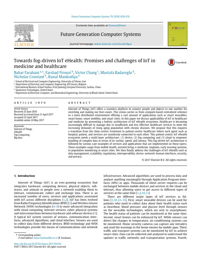 Future Generation Computer Systems | PDF | Internet Of Things ...