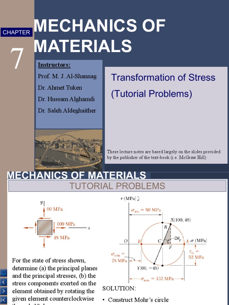 CE302 MECHANICS OF MATERIALS Chapter 7 - Tutorial Problems | PDF ...