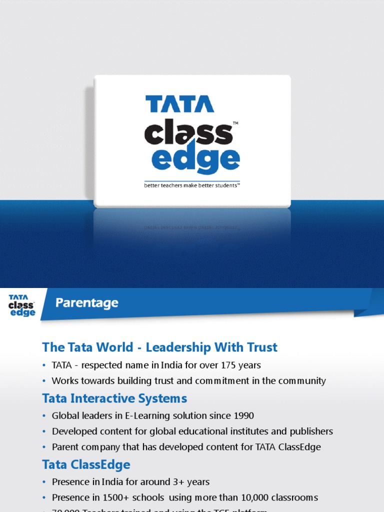 Tata ClassEdge Corporate Presentation | PDF | Curriculum | Lesson Plan