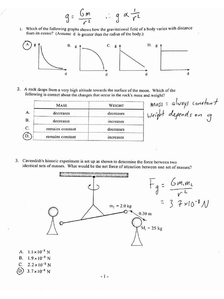 Circular Motion Multiple Choice Key | PDF