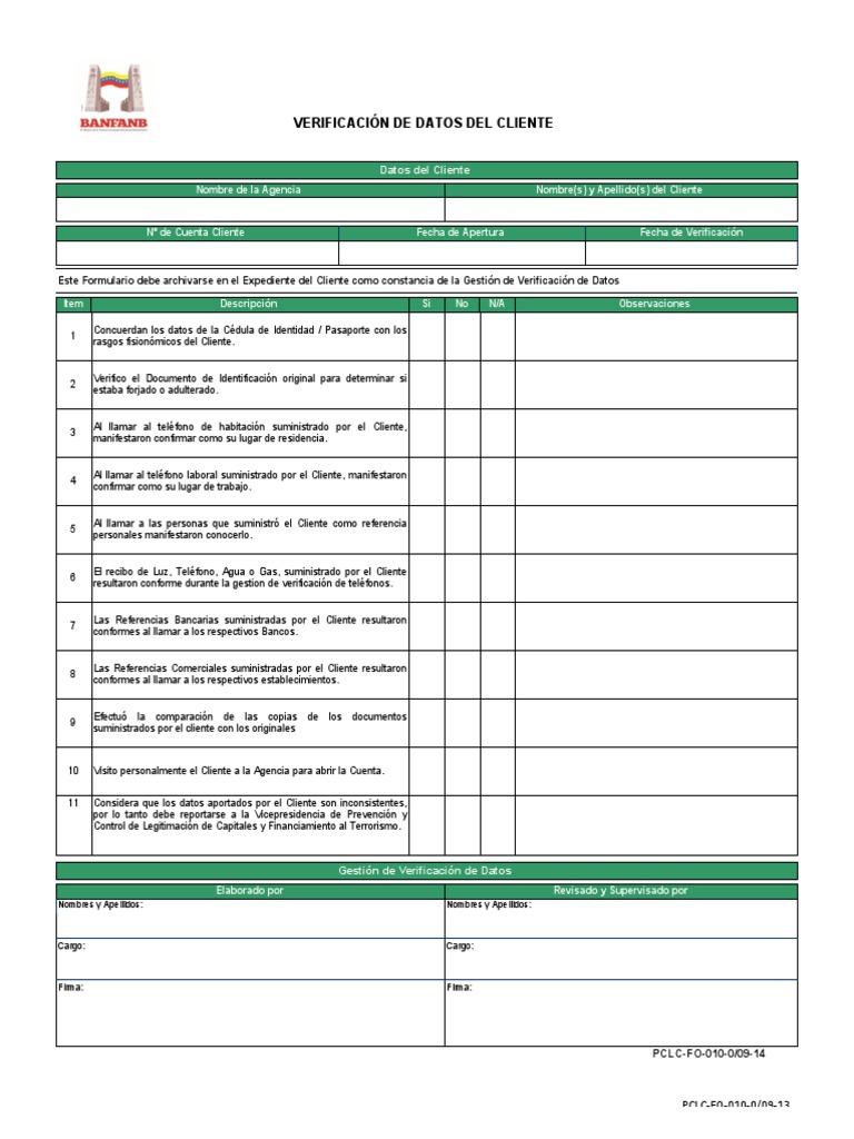 Verificación de Datos Del Cliente | PDF | Business