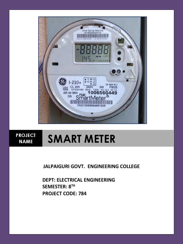 Smart Meter: Jalpaiguri Govt. Engineering College Dept: Electrical ...