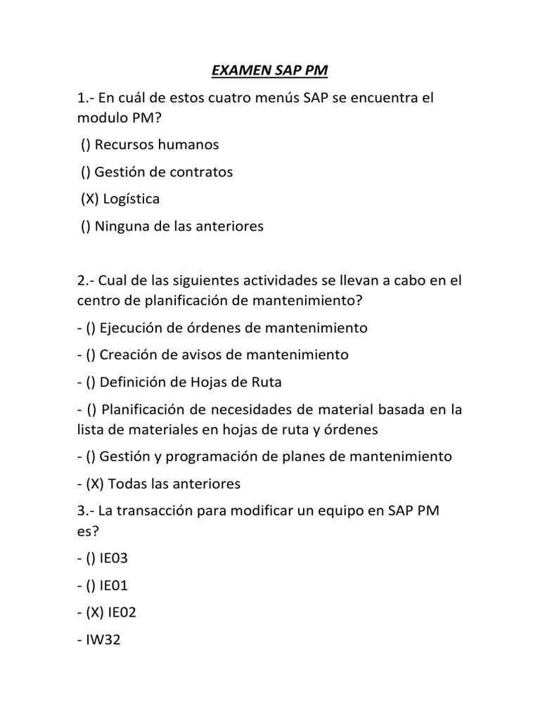 Huaraca Luque Jose Elmer - SAP MANTENIMIENTO PLANTA PDF | PDF