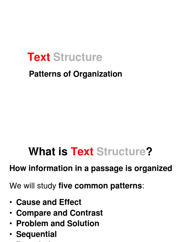 Structure: Patterns of Organization | PDF | Teachers | Learning