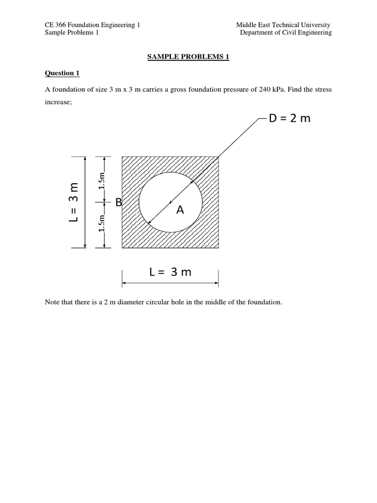 CE366 Fall17 SampleProblems 1 | PDF | Continuum Mechanics | Geotechnical Engineering