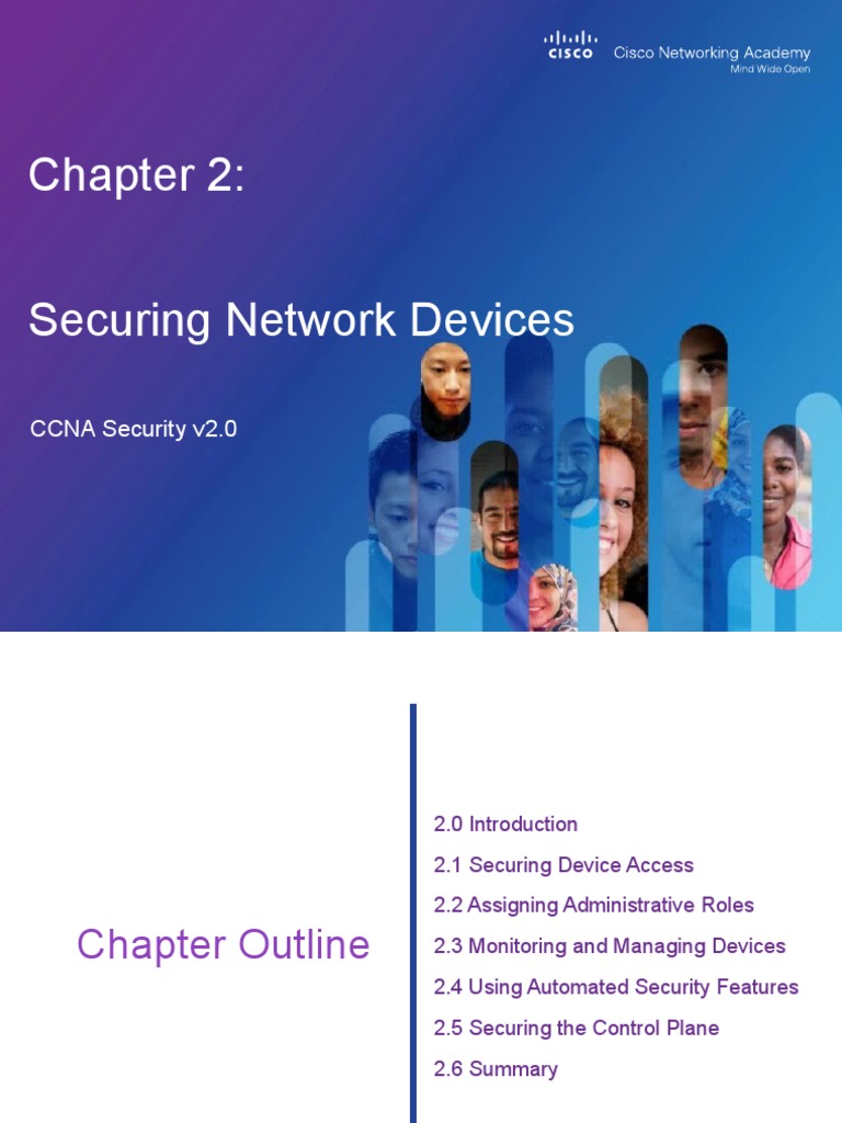 Securing Network Devices: CCNA Security v2.0 | PDF | Secure Shell | Password