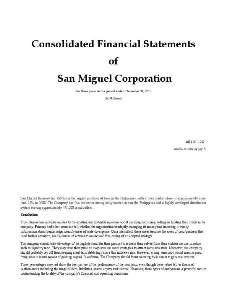 Consolidated Financial Statements | PDF