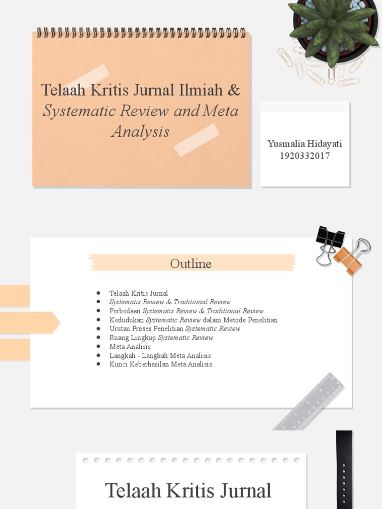 Telaah Kritis Jurnal, Systematic Review, Meta Analysis | PDF