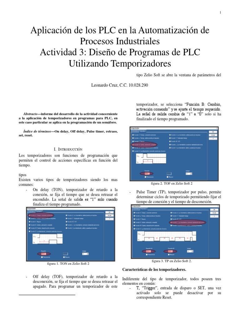 Programación de Semáforos con PLC | PDF | Controlador lógico ...