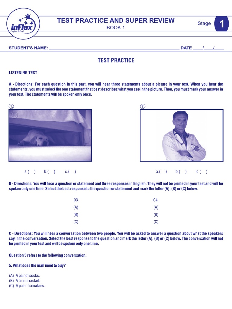 Super Review Book 1 Stage 1 | PDF