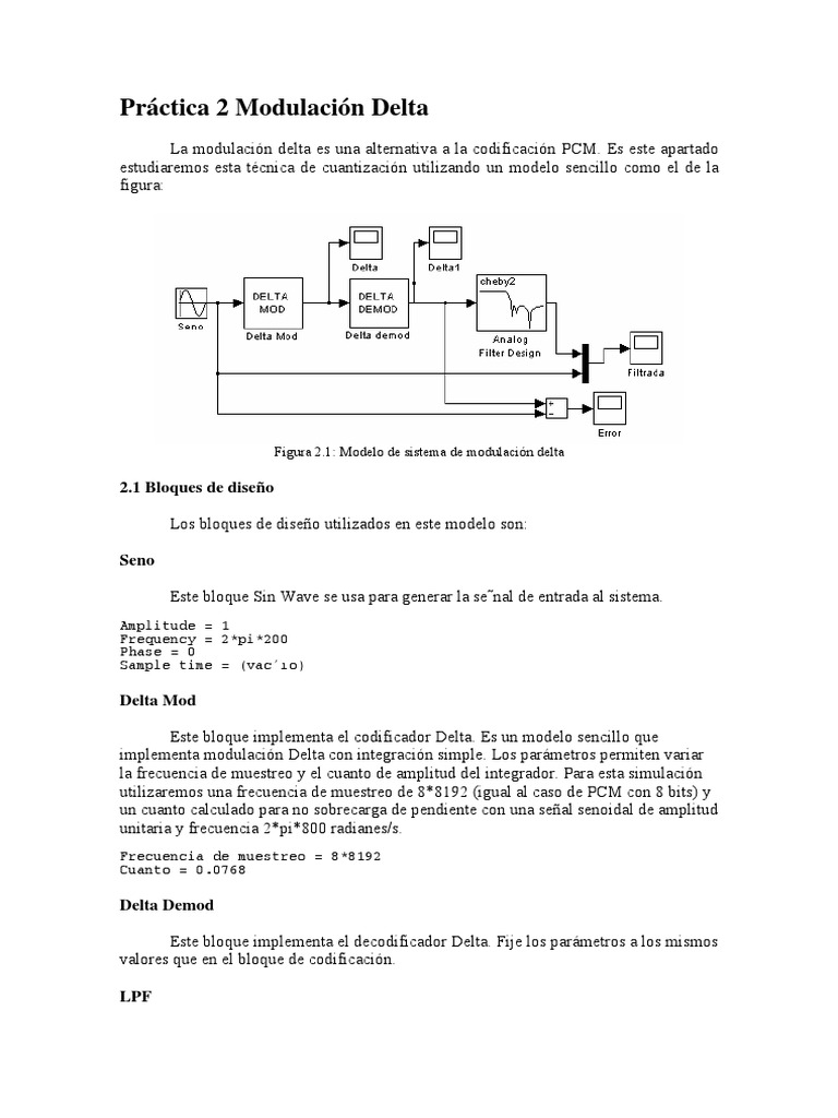 Delta en Simulink - Matlab | PDF | Decibel | Muestreo (procesamiento de ...
