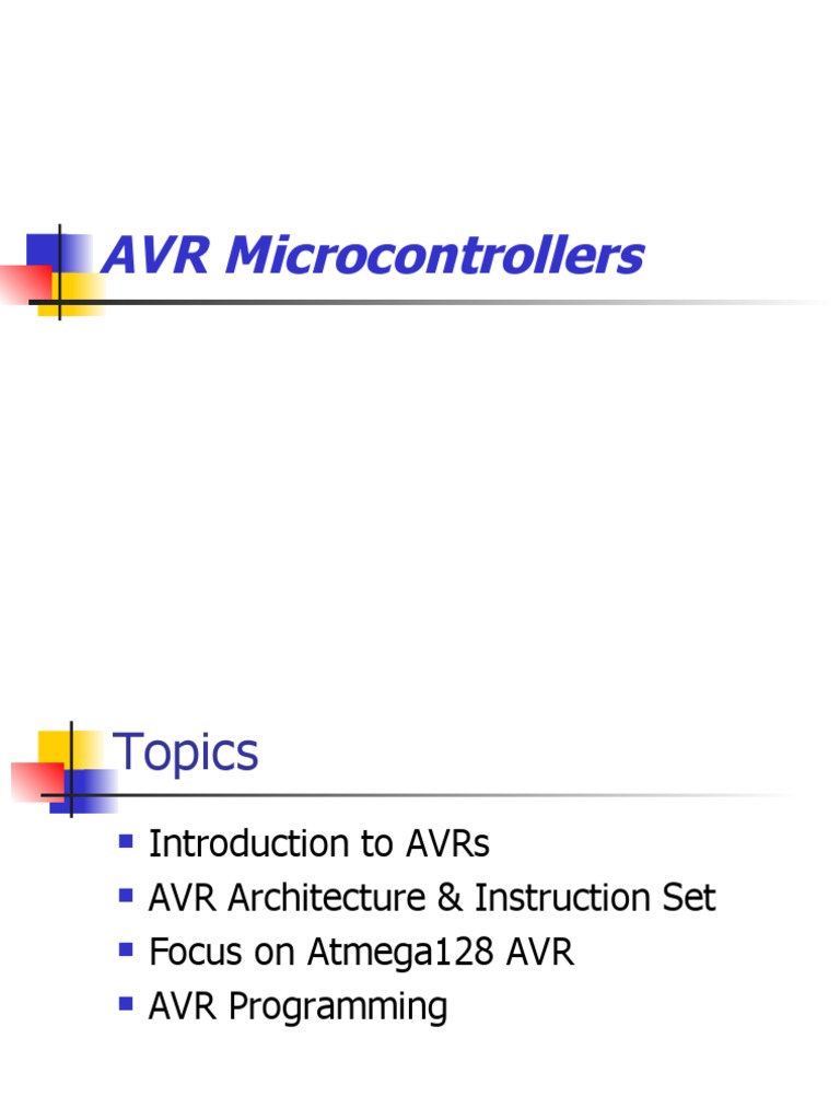 AVR Microcontrollers | PDF | Microcontroller | Central Processing Unit