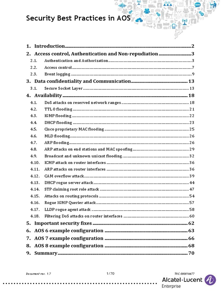 Security Best Practices in AOS v1.7 PDF | PDF | Radius | File Transfer ...