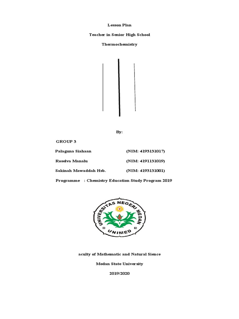 Thermochemistry Lesson Plan | PDF | Enthalpy | Heat