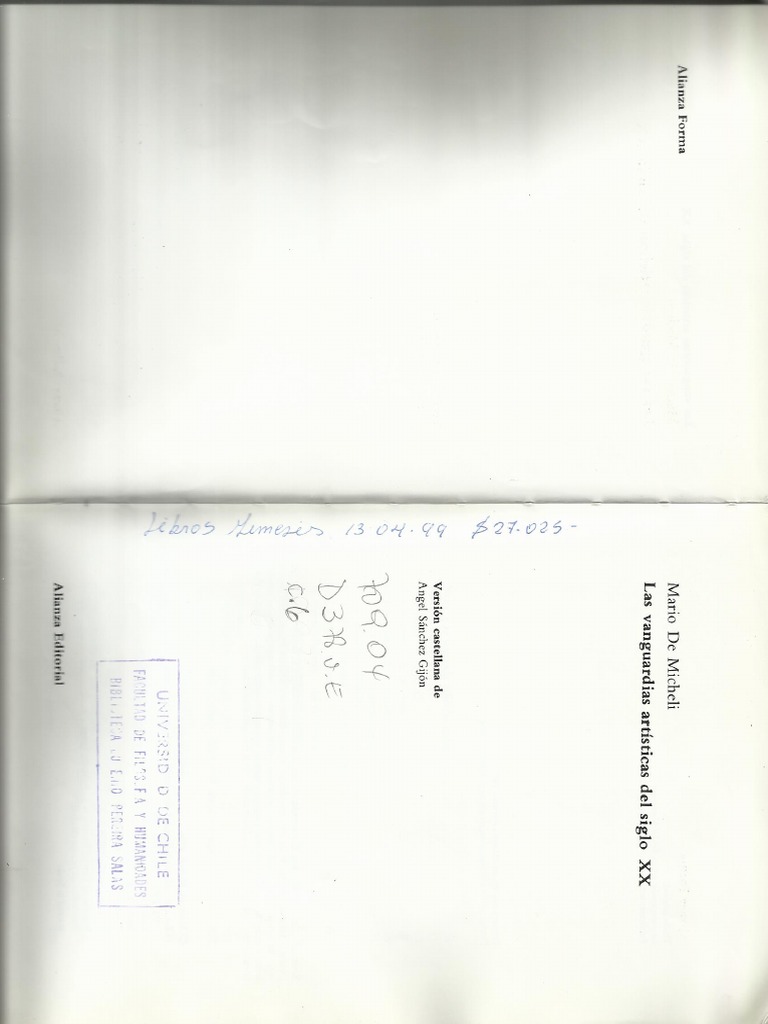 Mario de Micheli Las Vanguardias Artísticas Del Siglo XX PDF | PDF