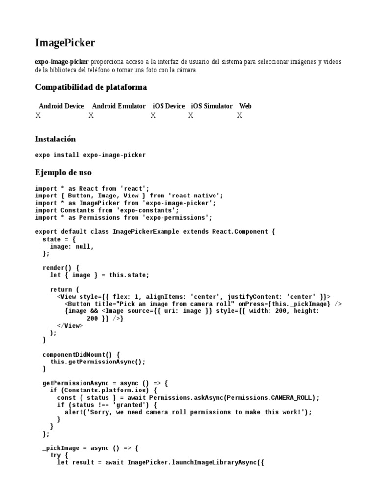 Imagepicker | PDF | Ios | Vídeo