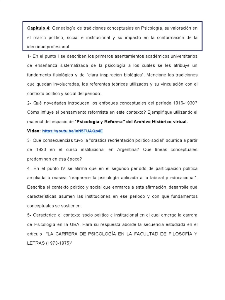 HISTORIA ROSSI SEMINARIO Capítulo 4, 5, 11, 12 Guias de Lectura | PDF | Trabajo Social | Democracia