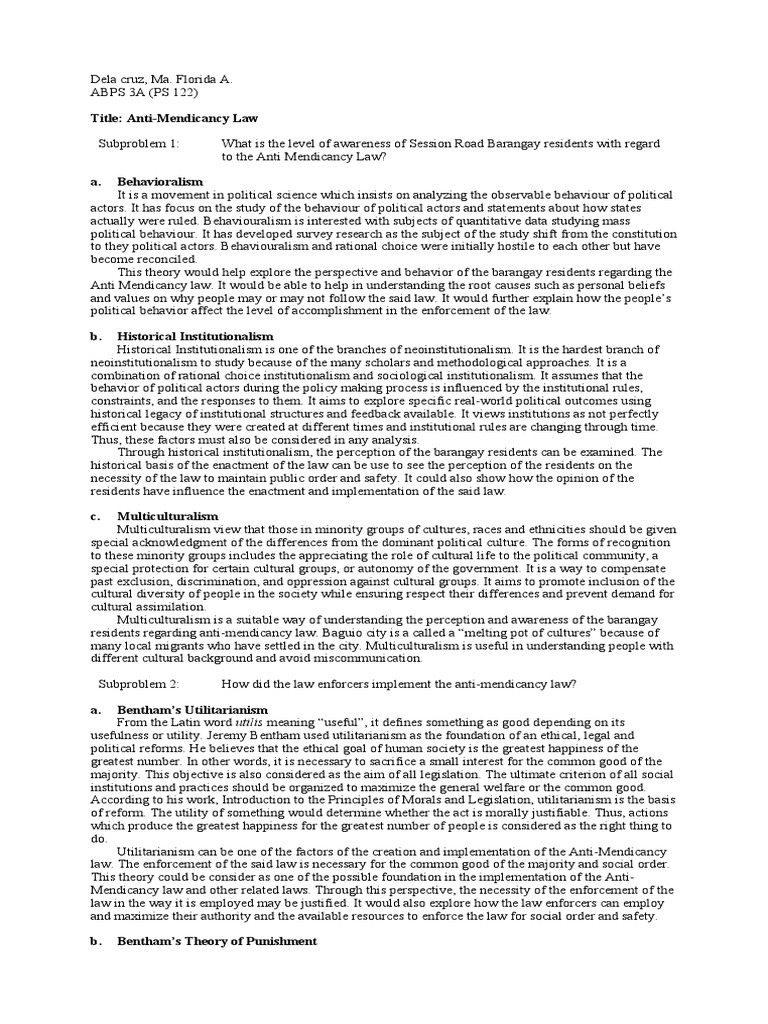 Title: Anti-Mendicancy Law | PDF | Punishments | Crime & Violence