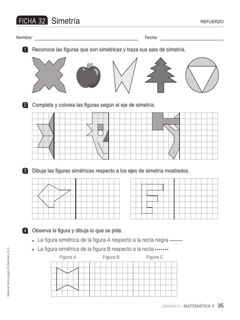 Hojas De Trabajo De Simetría Y Geometría