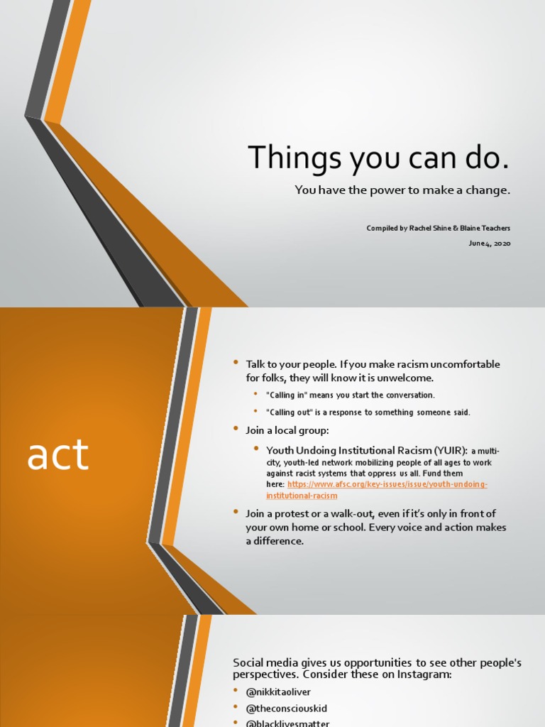 Rachel Shine, Blaine Teachers Presentation | Download Free PDF | Black ...