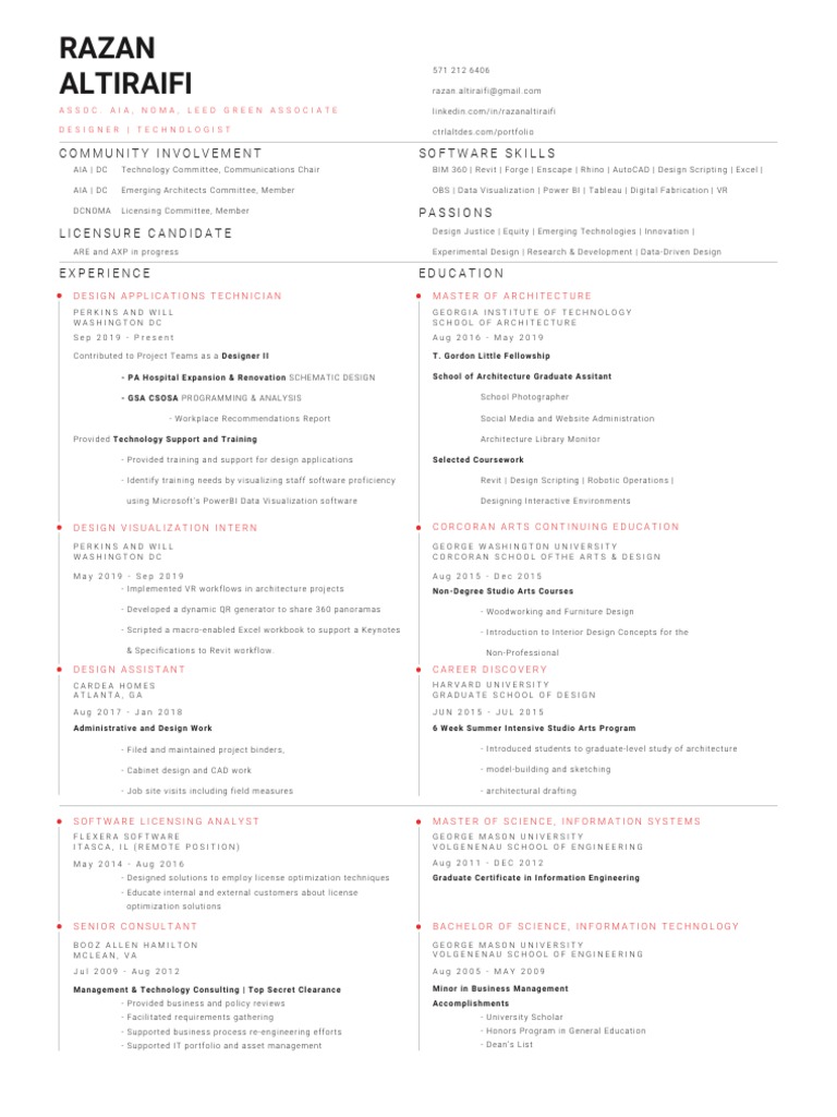 Razan Altiraifi Resume 2020 | PDF | Design | Engineering