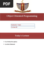 Lecture 5 Assertion | PDF | Boolean Data Type | Object Oriented Programming