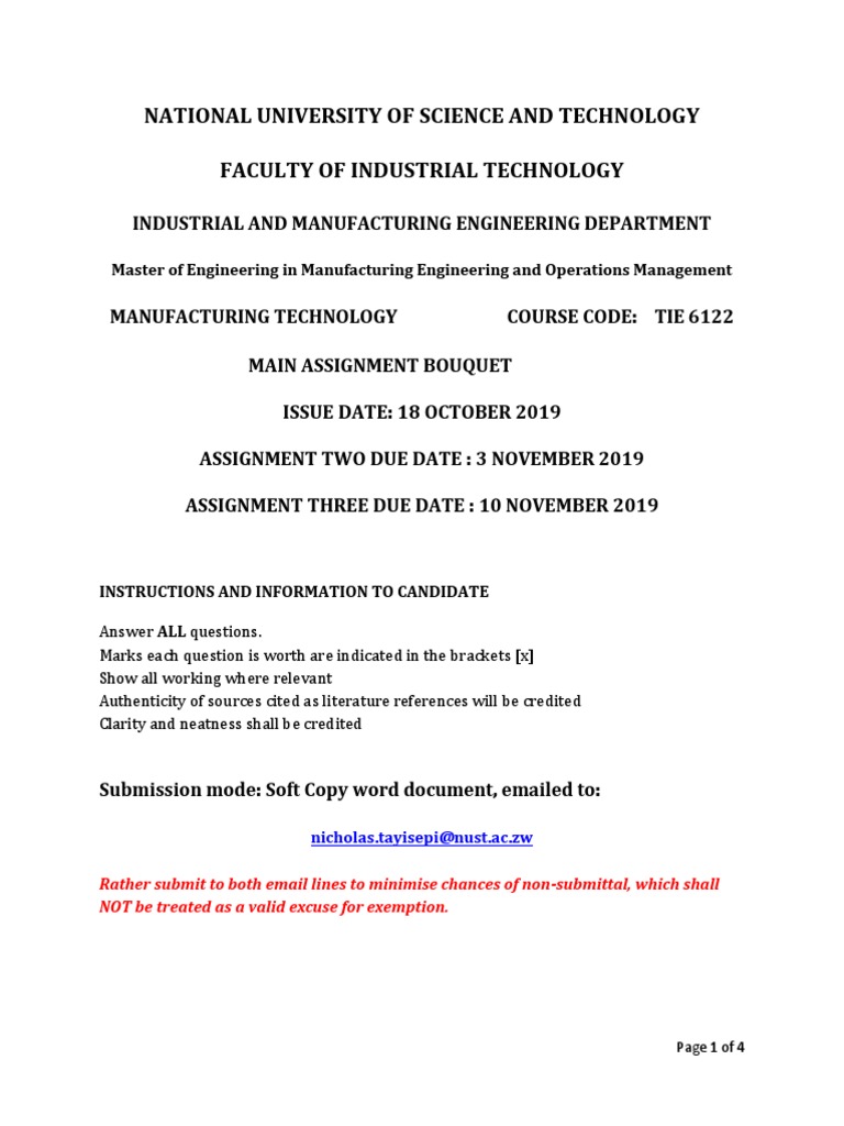 Master of Engineering in Manufacturing Engineering and Operations Management: Manufacturing ...