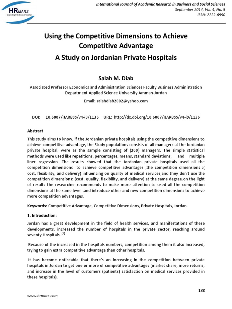 Using The Competitive Dimensions To Achieve Competitive Advantage | PDF ...