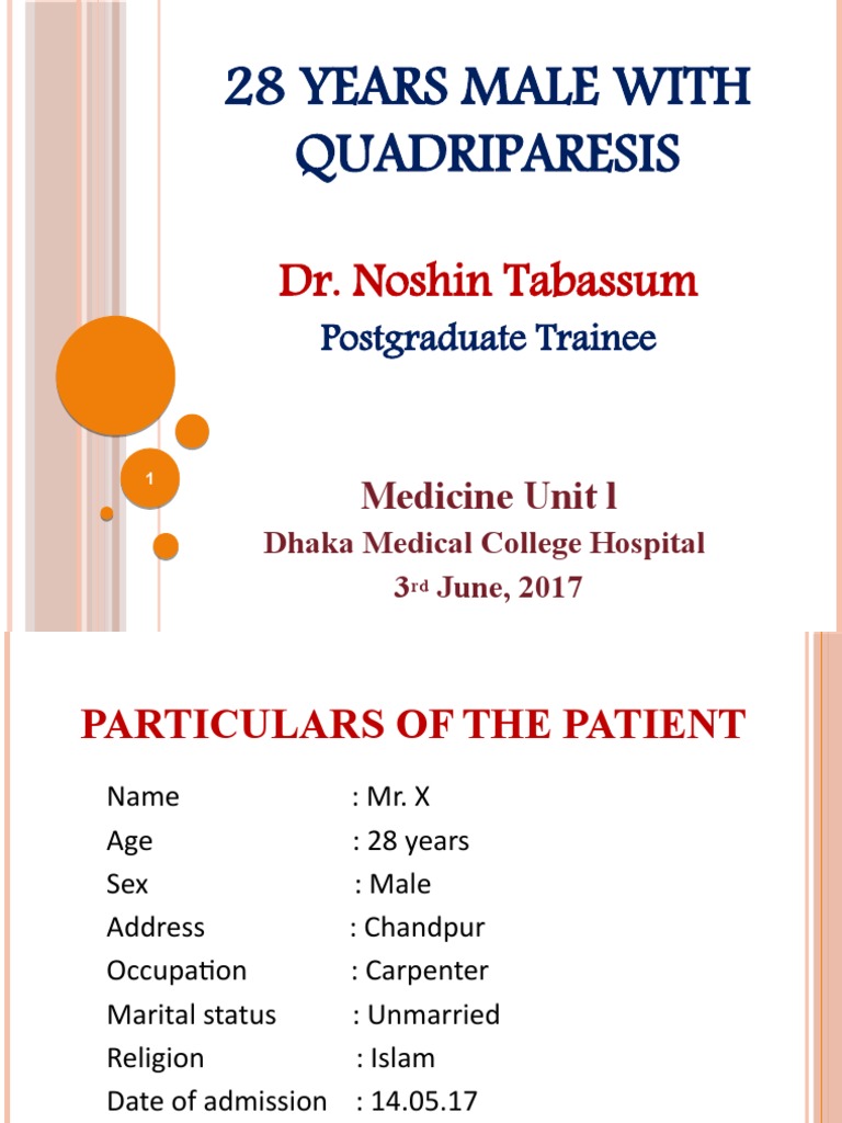28 Years Male With Quadriparesis Final | PDF | Medical Specialties ...