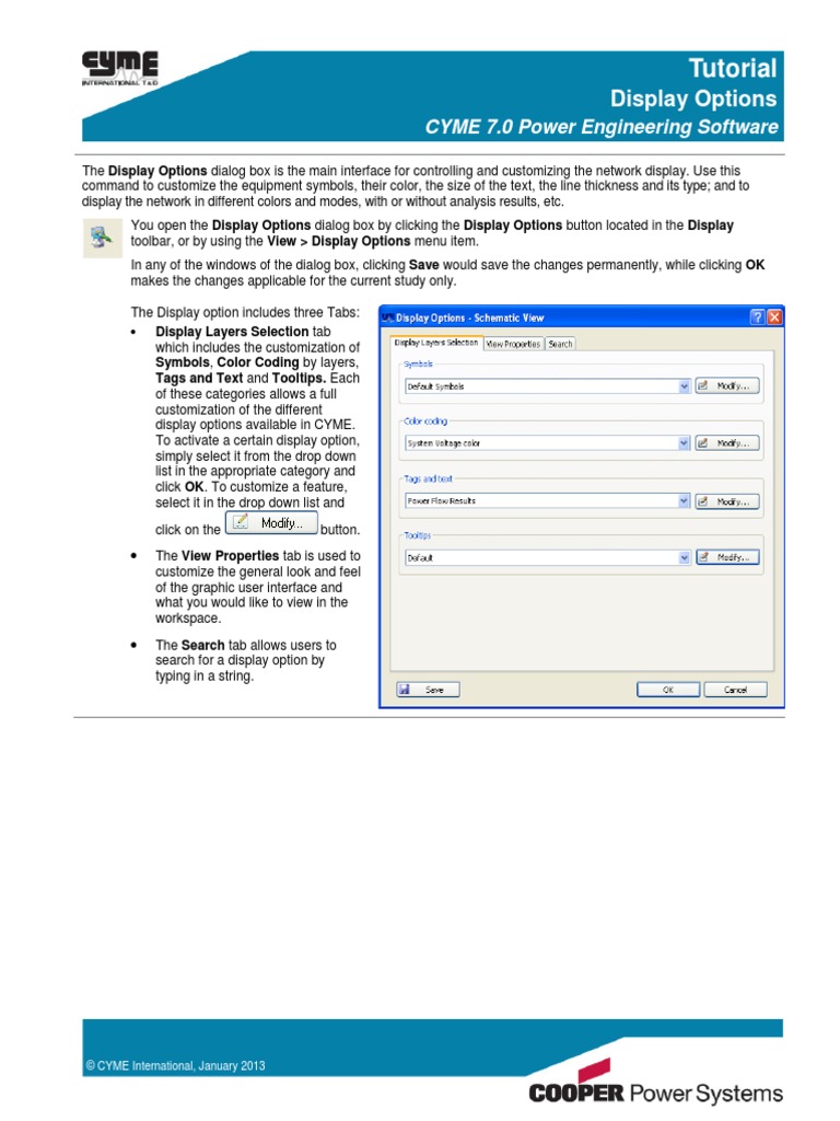 Tutorial: Display Options | PDF | Button (Computing) | Dialog Box