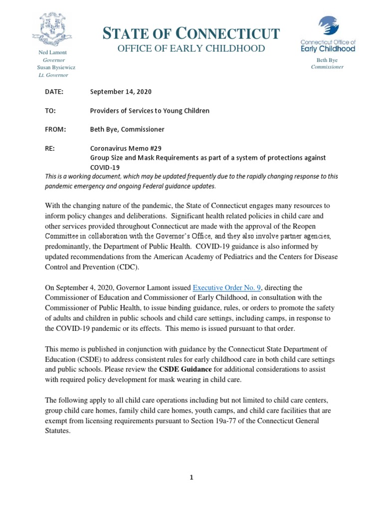 COVID 19 Memo 29 Masks and Group Size English | PDF | Ventilation ...