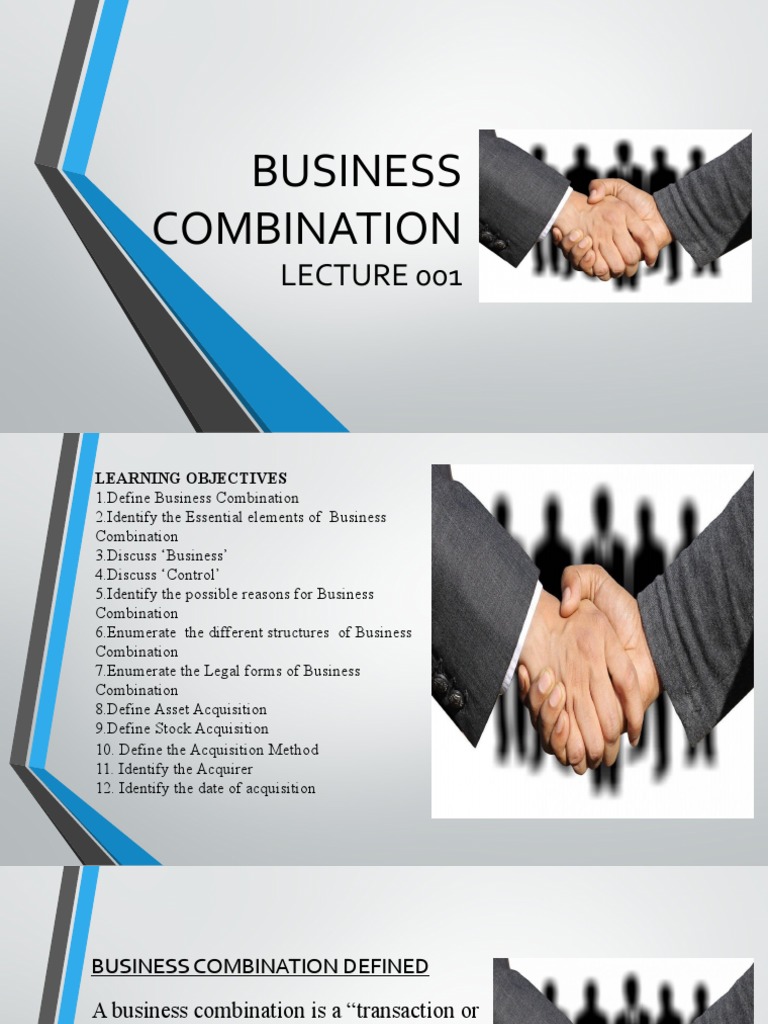 Introduction To Business Combination - Lesson1 | PDF | Mergers And ...