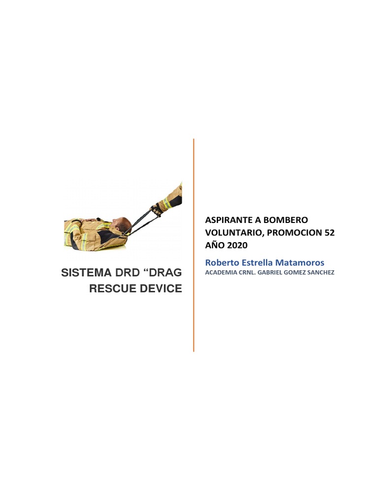 Sistema DRD "Drag Rescue Device PDF | PDF | Bombero | Naturaleza