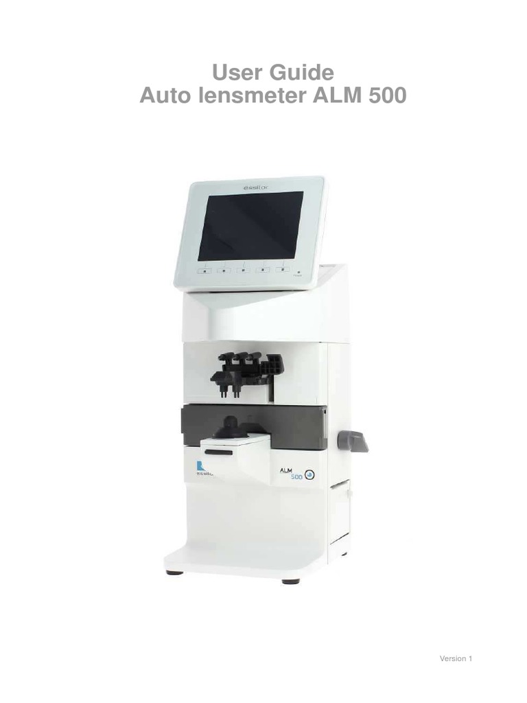 ALM 500 Auto Lensmeter User Guide | PDF | Humidity | Input/Output