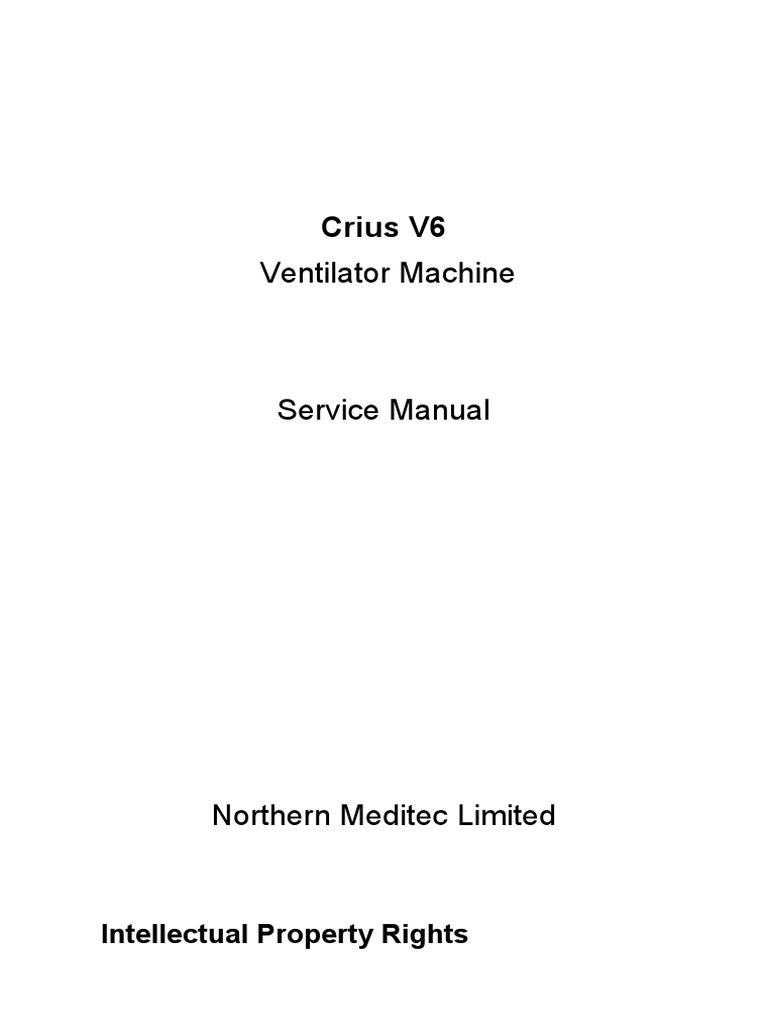 Manual Servicio Crius V6 | PDF | Respiratory System | Ac Power Plugs ...