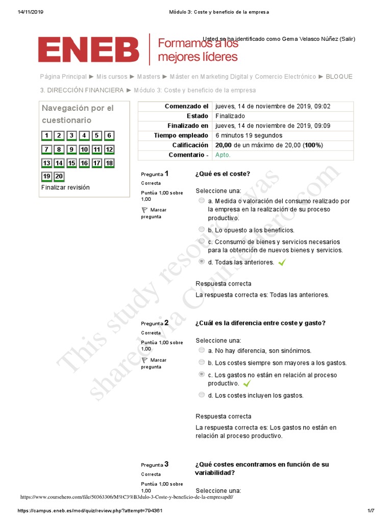 M Dulo 3 Coste y Beneficio de La Empresa PDF | PDF | Contabilidad de gestión | Contabilidad