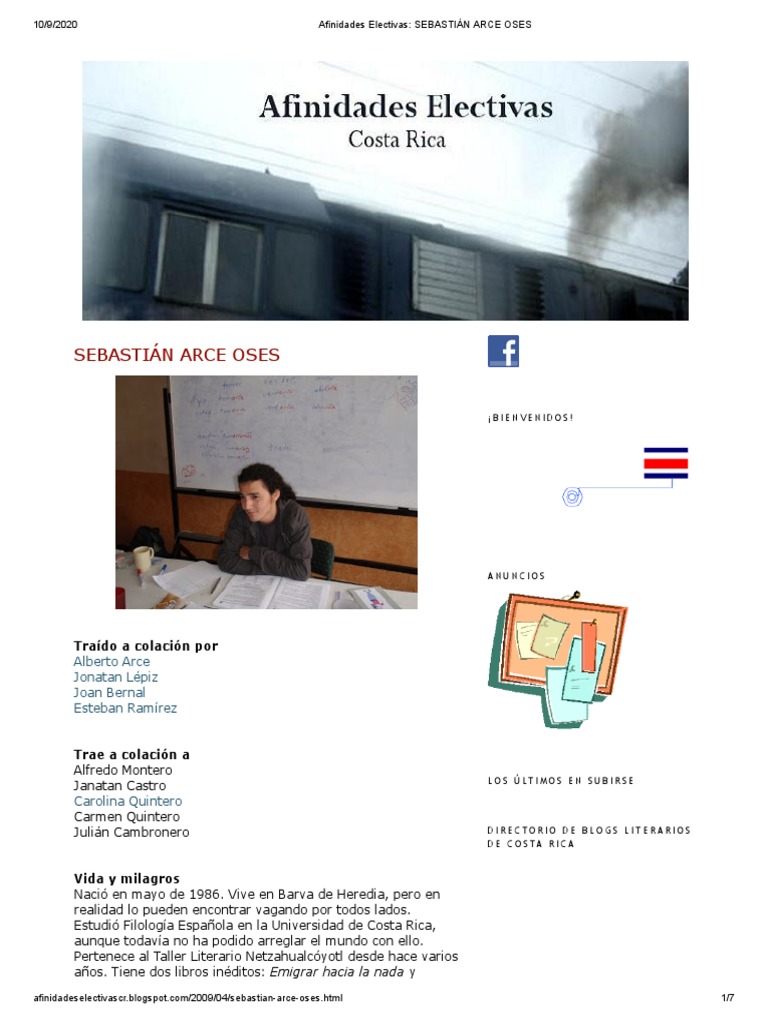 Afinidades Electivas - SEBASTIÁN ARCE OSES | PDF