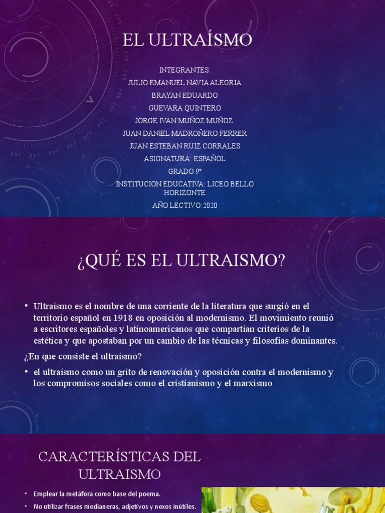 EL Ultraismo | PDF | Literatura en español | Literatura española