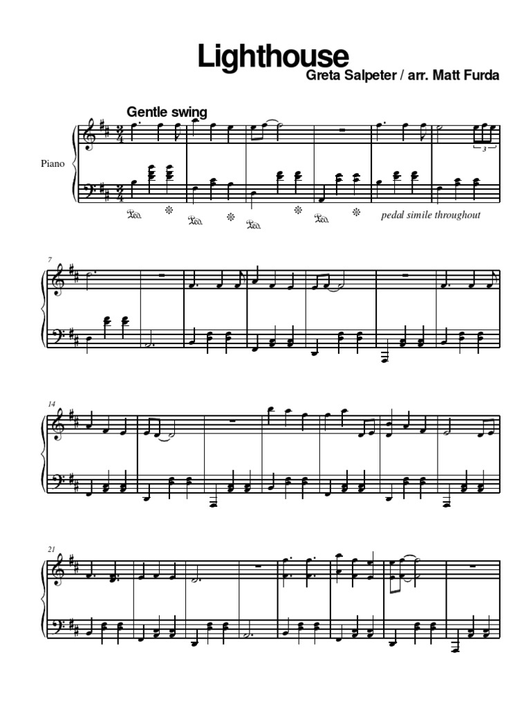 Lighthouse Piano Sheet Music | PDF