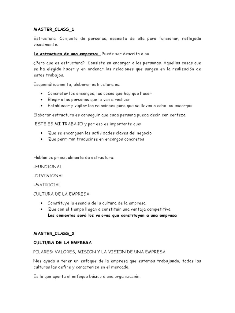 Master Class | PDF | Producto (Negocio) | Mercado (economía)