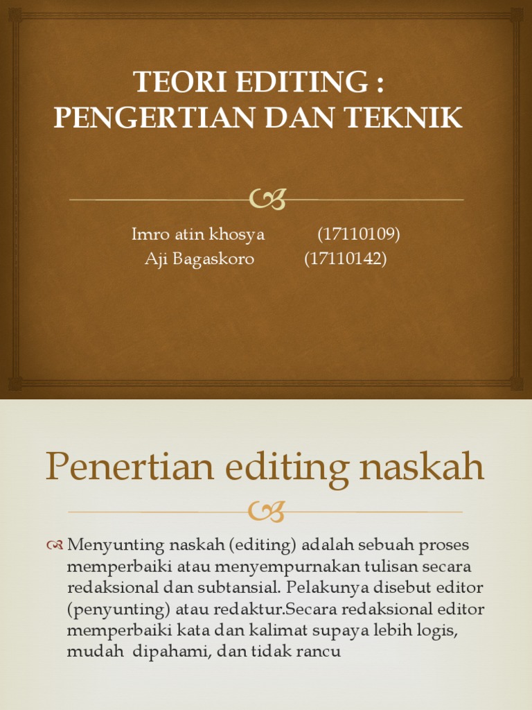 Teknik dan Pengertian Editing Naskah | PDF | Bisnis | Seni