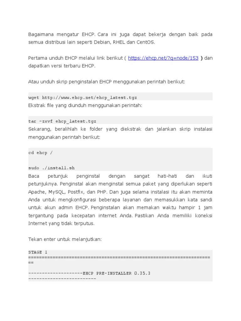 CARA MENGGUNAKAN EHCP | PDF
