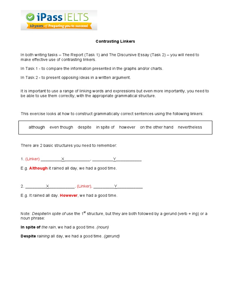 Linkers | PDF | Verb | Syntax